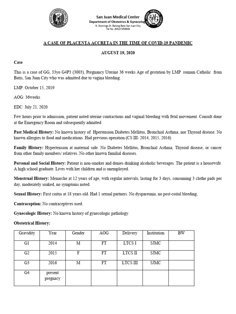 Case Protocol GRATELA-MAI | PDF | Caesarean Section | Childbirth