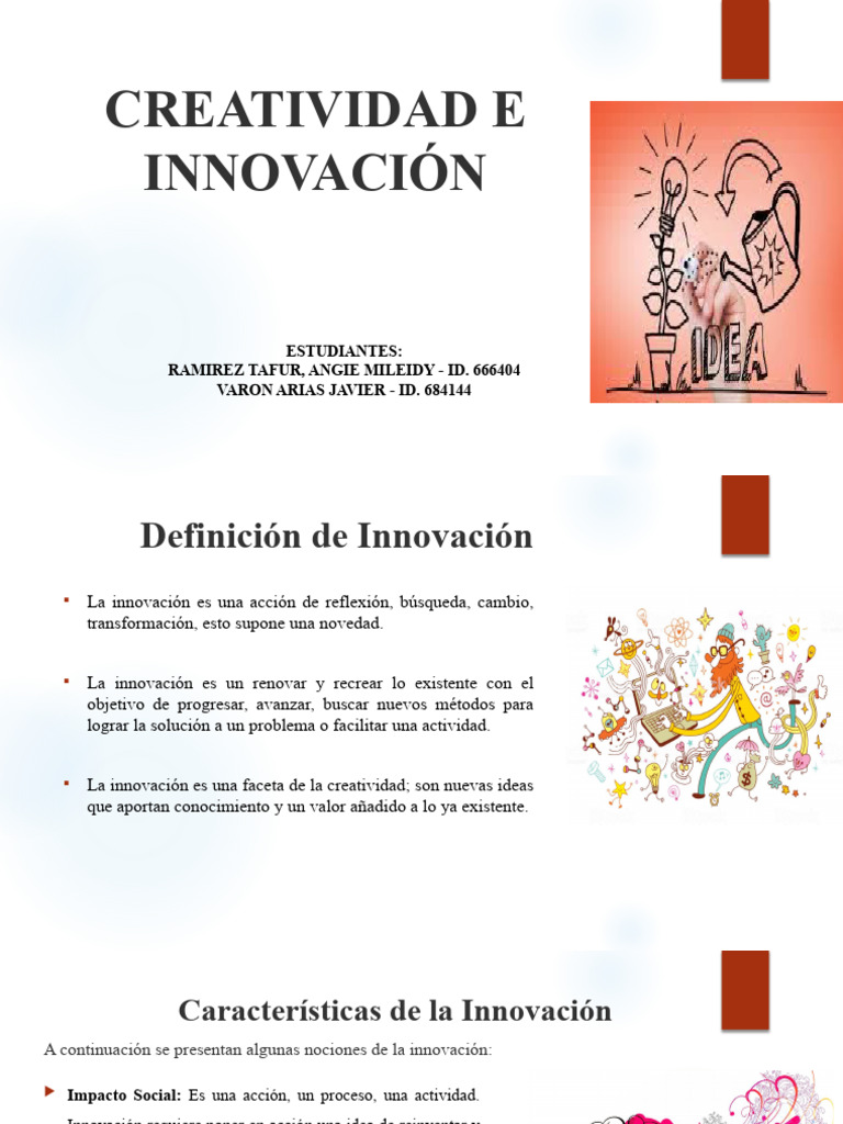 ACT No 3 PRESENTACION DEFINICIONES | PDF | Creatividad | Innovación