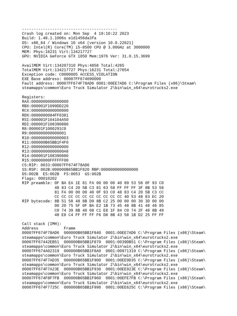 Game Crash | Download Free PDF | Computer Science | Operating System Technology