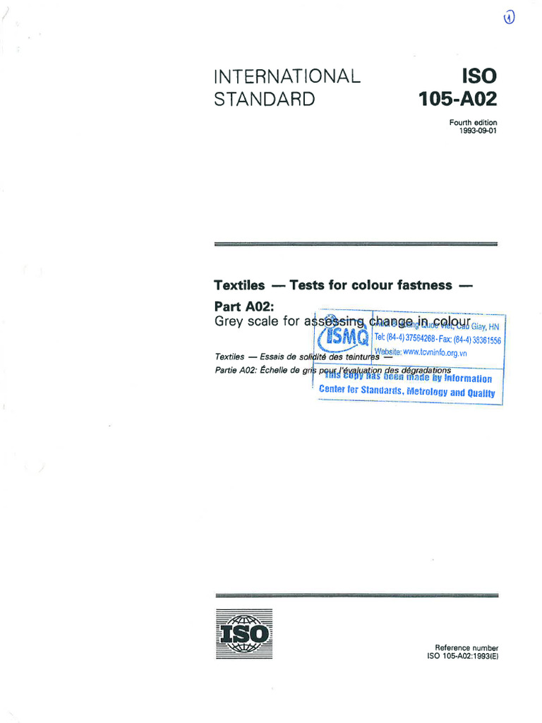 Iso 105-A02-1993 | PDF