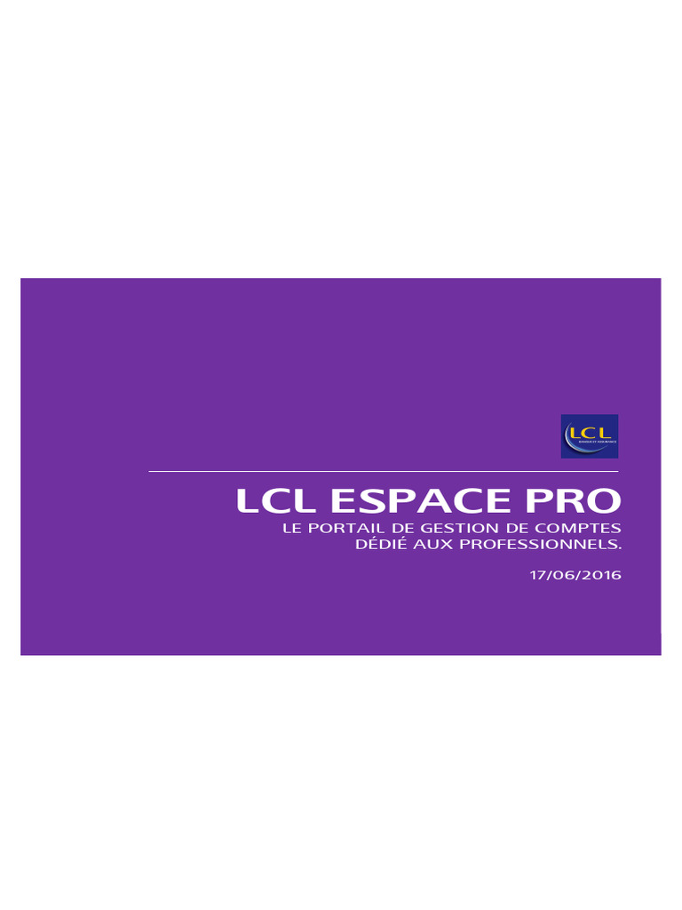LCL Espace Pro - BAE Nituite | PDF