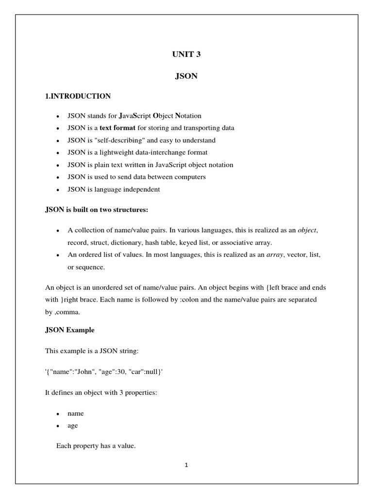 JSON Basics and Examples Guide | PDF | Ajax (Programming) | Json