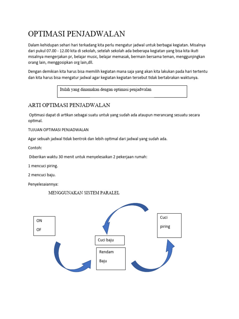 Optimasi Penjadwalan | PDF