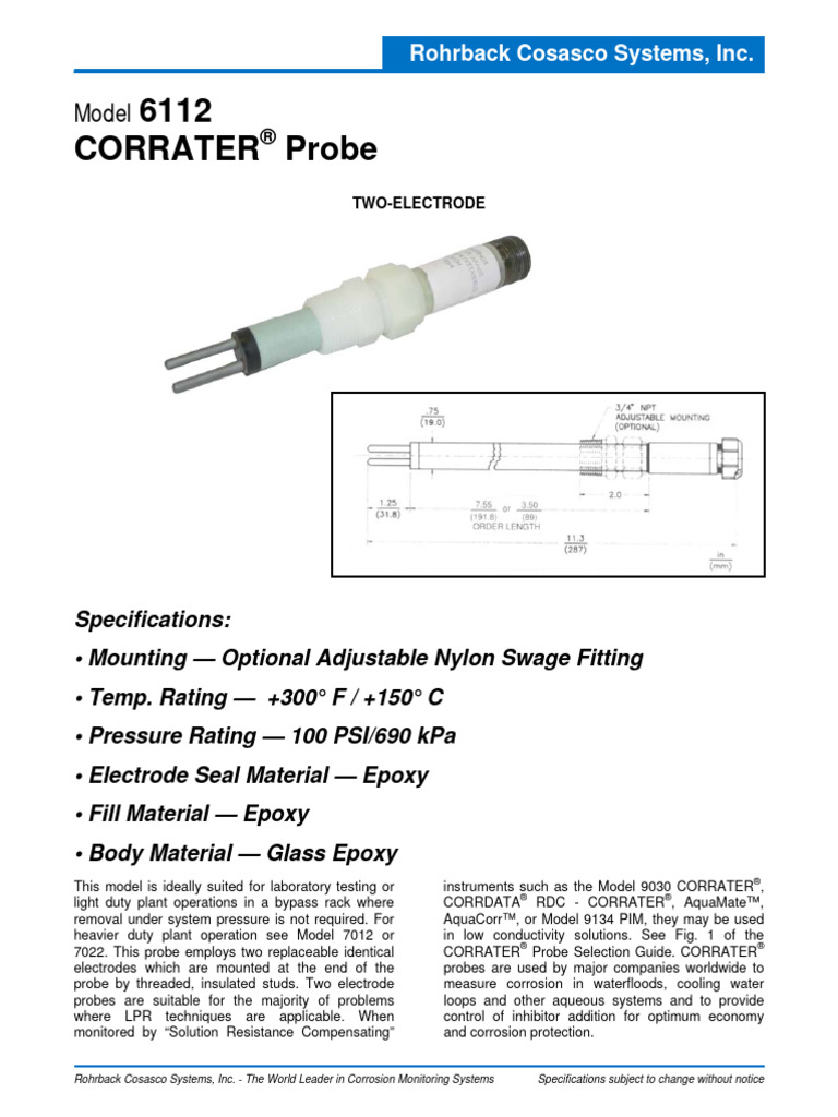 6112 Laboratory LPR Probe | PDF
