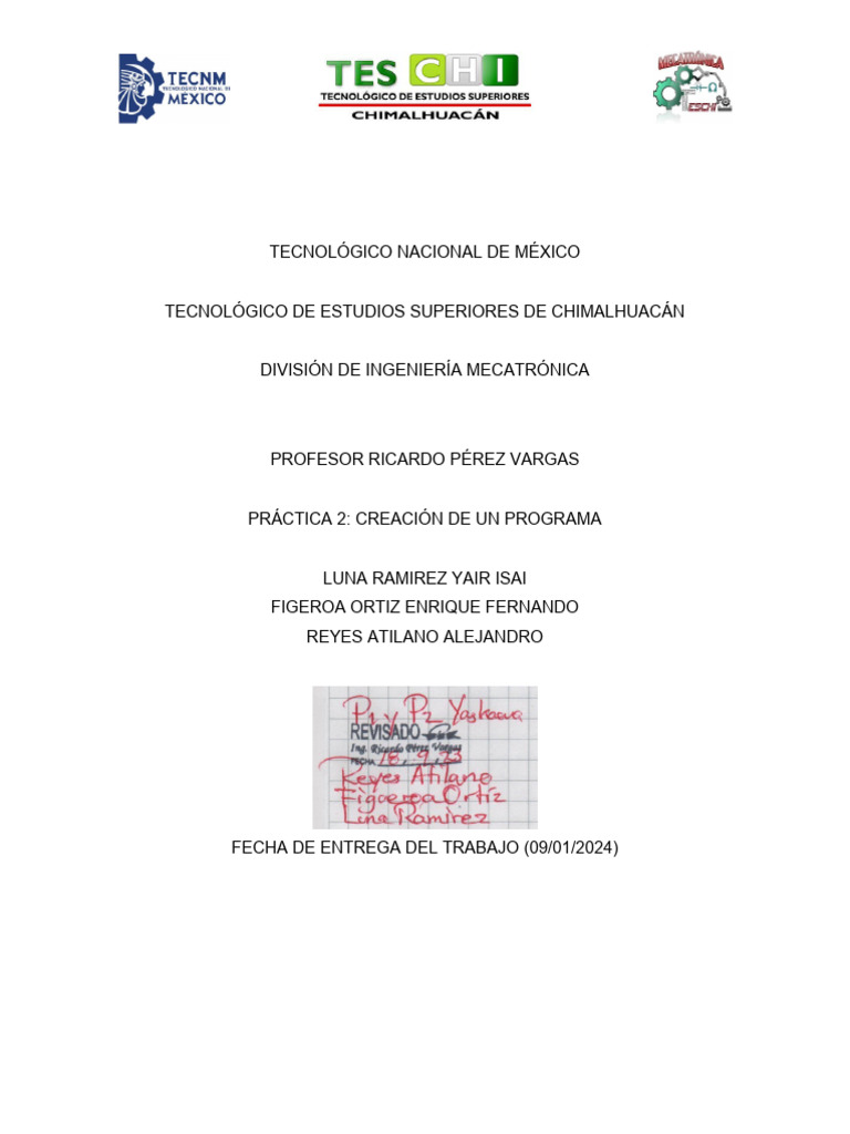 Reporte de Practica 2 Yaskawua | PDF | Programa de computadora | Programación
