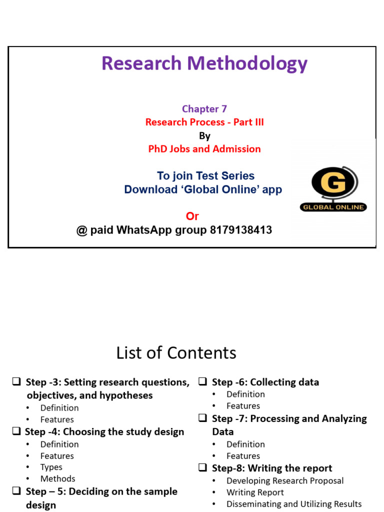 CHP 7 - Research - Process - Part - III | PDF | Sampling (Statistics) | Data