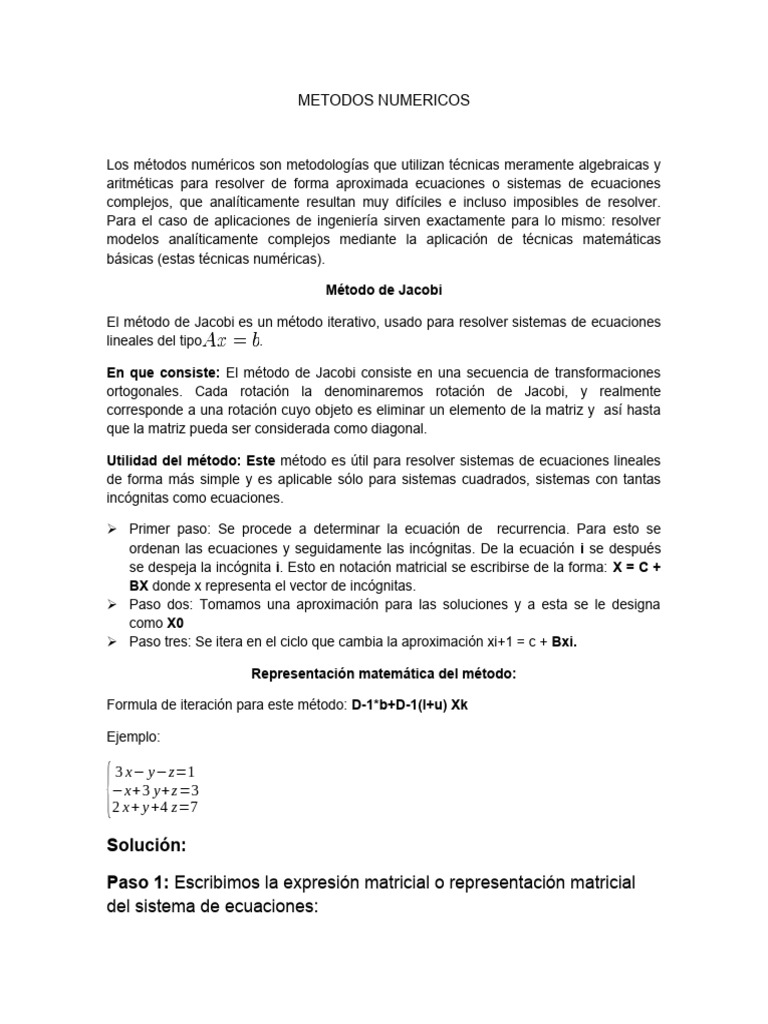 Trabajo Metodos Numericos | PDF | Mínimos cuadrados | Ecuaciones Trabajo Metodos Numericos | PDF | Mínimos cuadrados | Ecuaciones