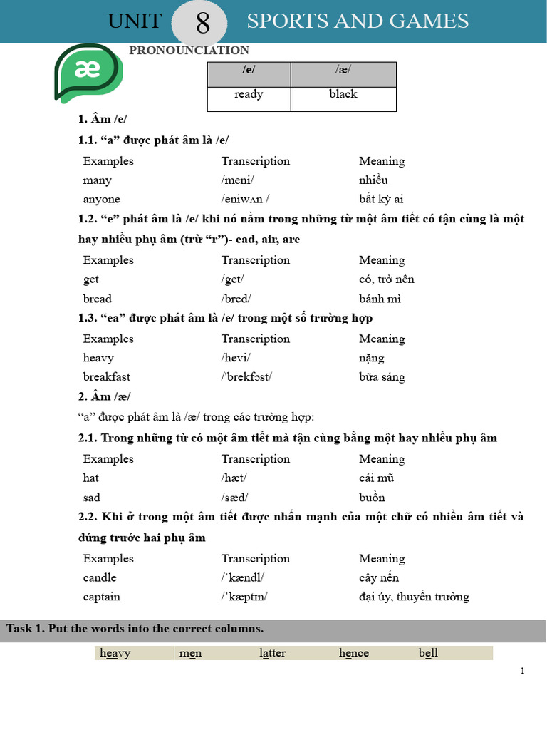 Tieng Anh 6 GLOBAL SUCCESS Unit 8 | PDF