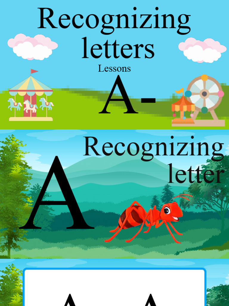 Colorful Animated Fun Recognizing Letter A To D Lesson Presentation | PDF