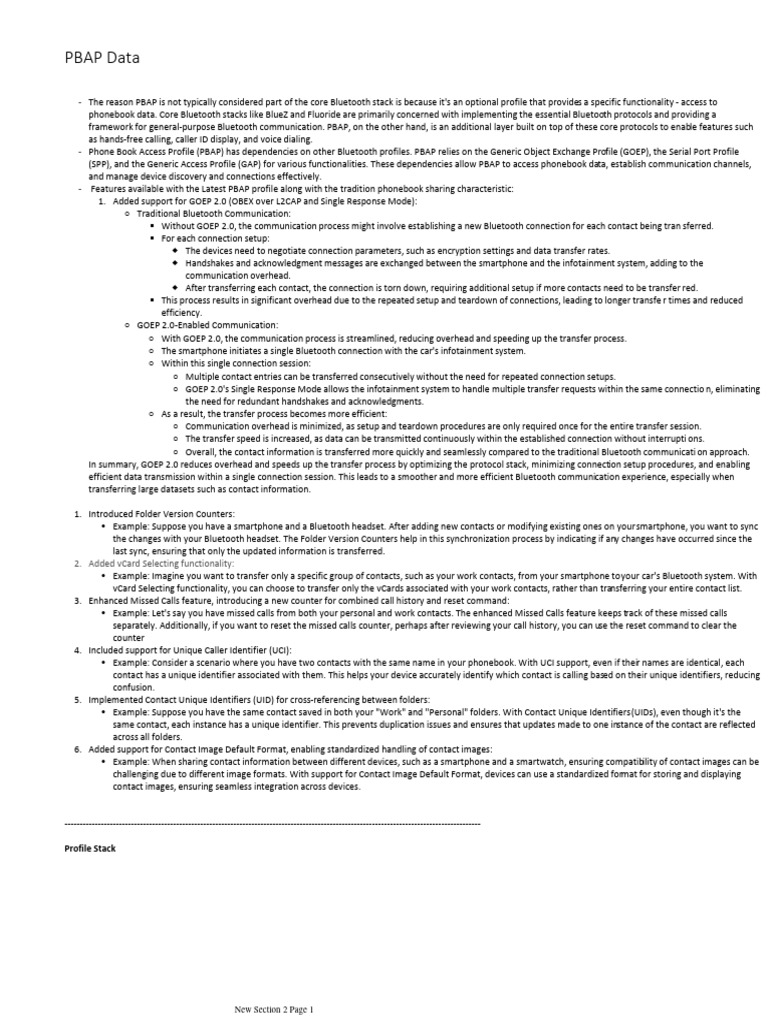 PBAP Data | PDF | Bluetooth | Smartphone