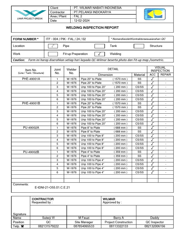 Report Welding 12 | PDF