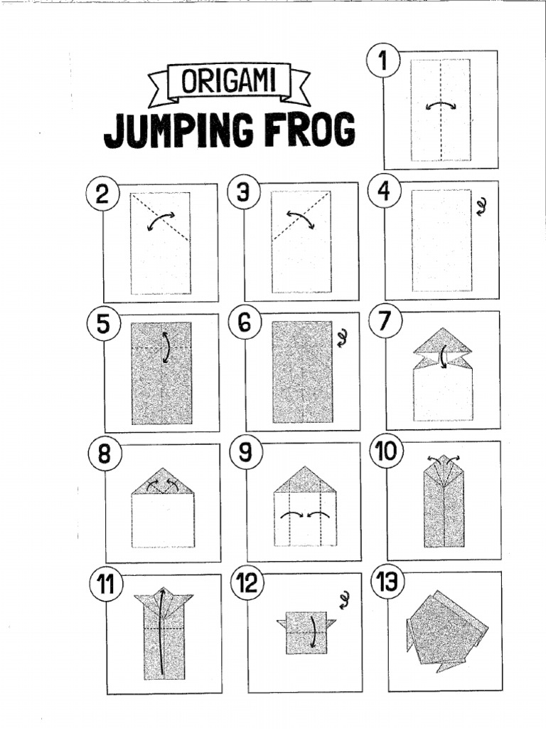 Origami Jumping Frog Instructions | PDF