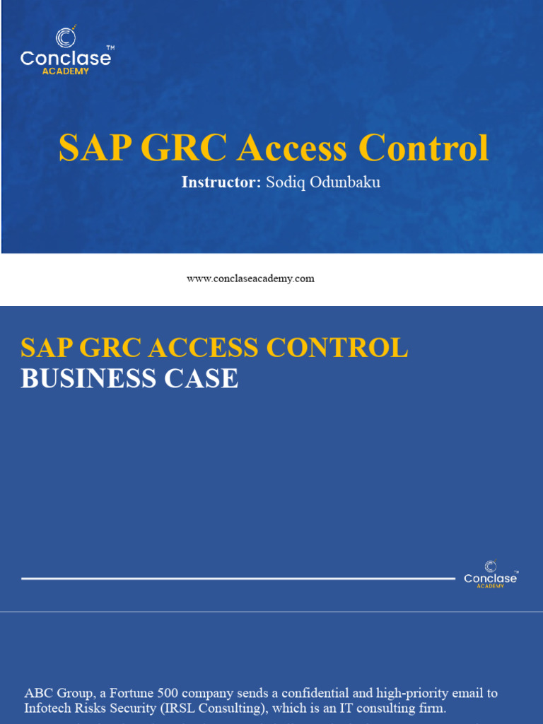 Sap GRC Ac | PDF | Risk | Access Control