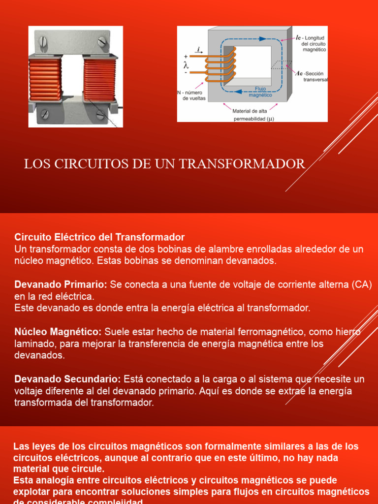 Los Circuitos de Un Transformador | PDF | Transformador | Inductor