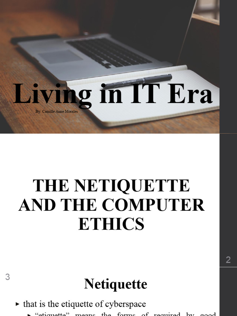 Living in IT Era Module 4 THE NETIQUETTE AND THE COMPUTER ETHICS | PDF ...