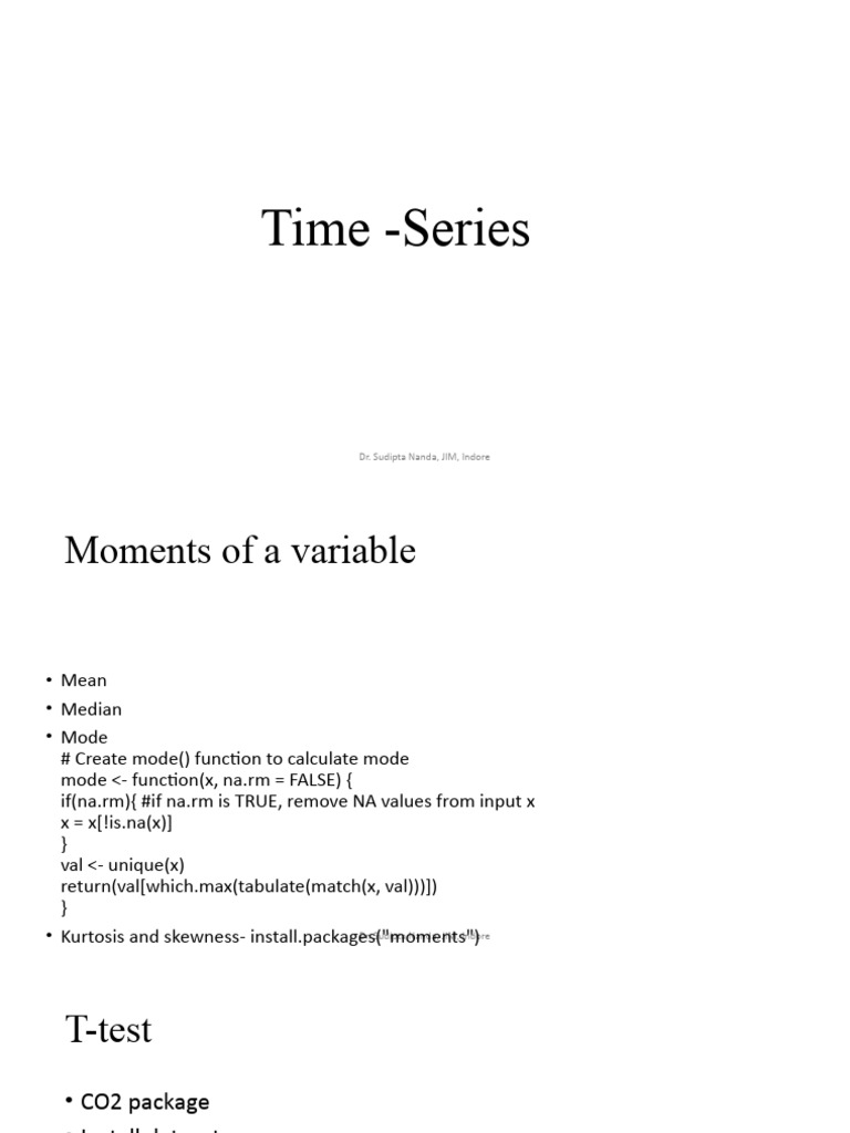 Time Series | PDF