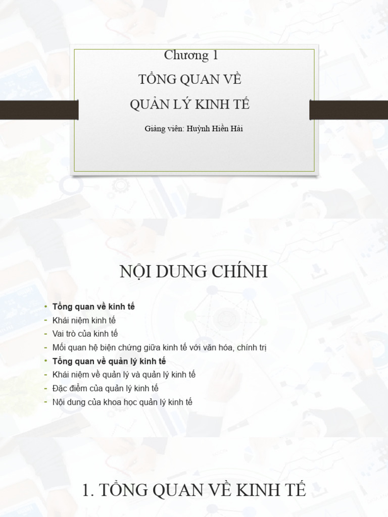 C1 Tong Quan Ve Quan Ly Kinh Te | PDF