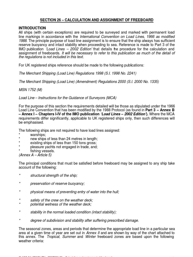 Calculation & Assignment of Freeboard | PDF | Deck (Ship) | Ships