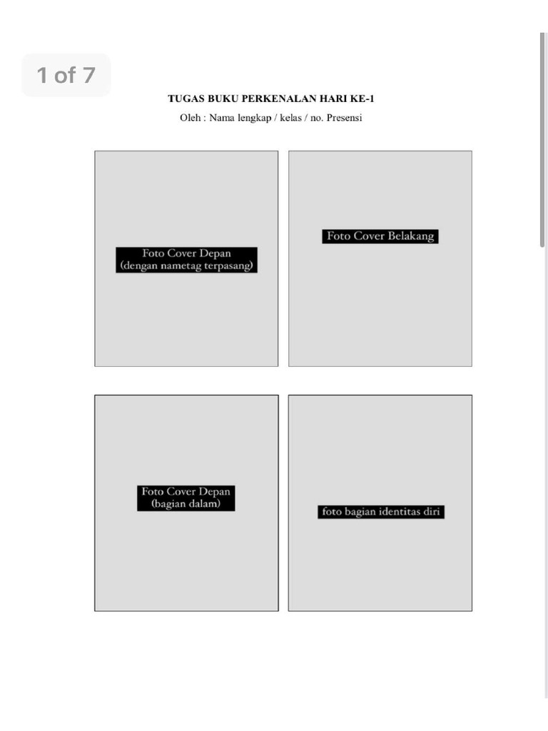 Format Buku Perkenalan Hari-1 | PDF