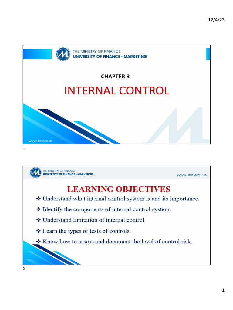 Chapter 3. Internal Control System | PDF | Internal Control | Audit