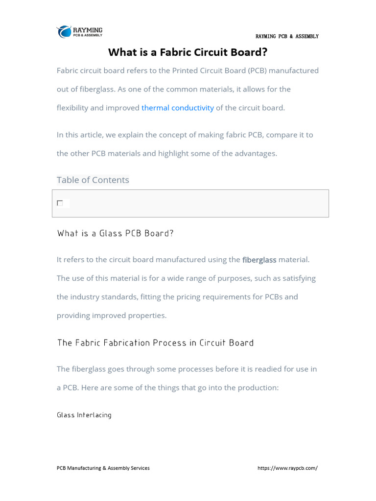 What Is A Fabric Circuit Board | PDF | Technology & Engineering