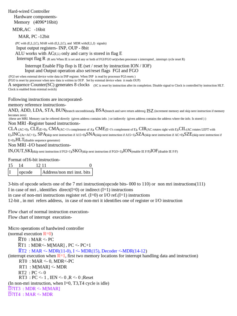Hardwired Controler Brief | PDF | Central Processing Unit | Computer ...