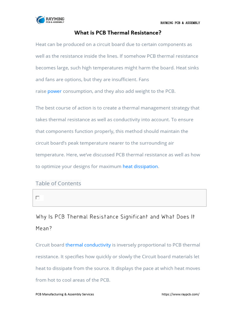 Optimizing PCB Thermal Resistance | PDF | Printed Circuit Board ...