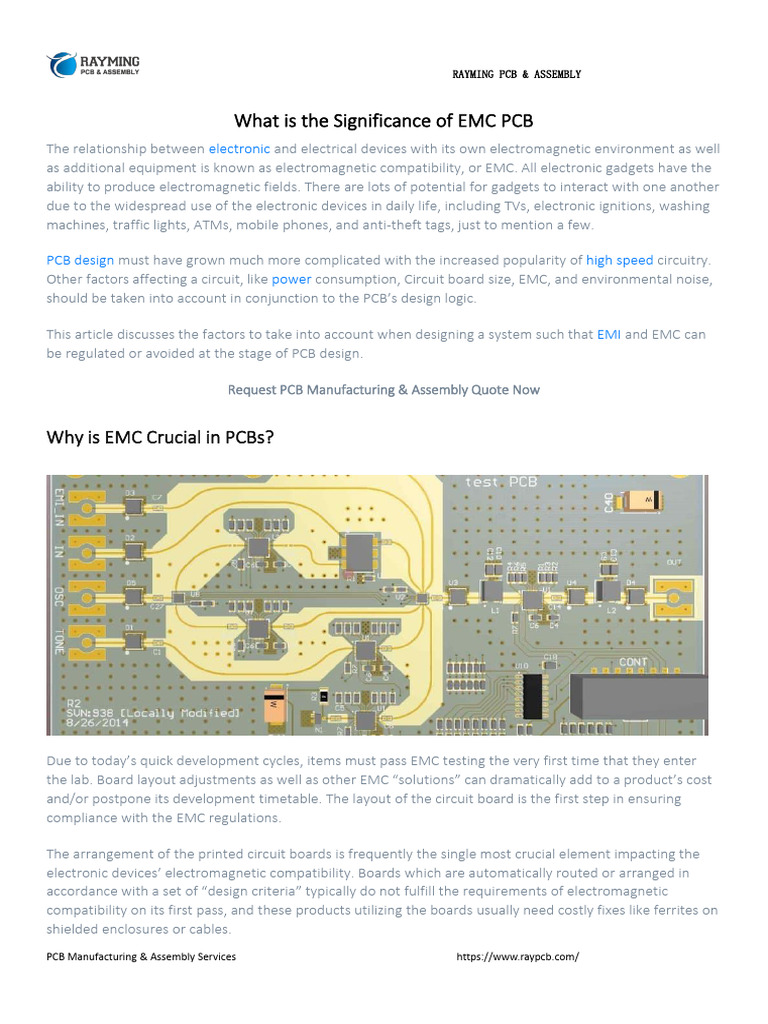 Importance of EMC in PCB Design | PDF | Electromagnetic Compatibility ...