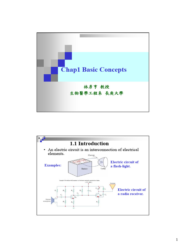 CH1 Basic Concepts | PDF | Electric Charge | Voltage