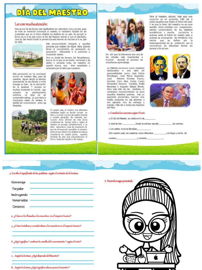 Lectura Sobre El Dia Del Maestro | PDF