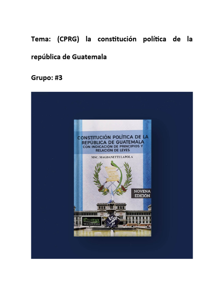 La CPRG | PDF