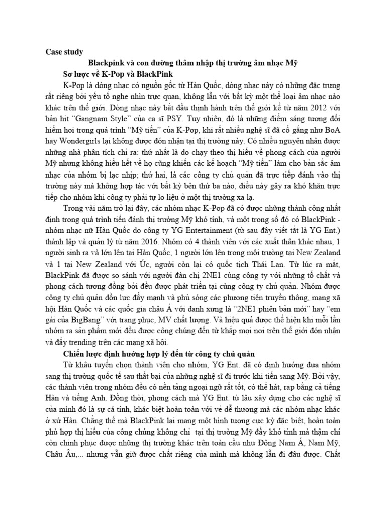 Case Study Black Pink | PDF