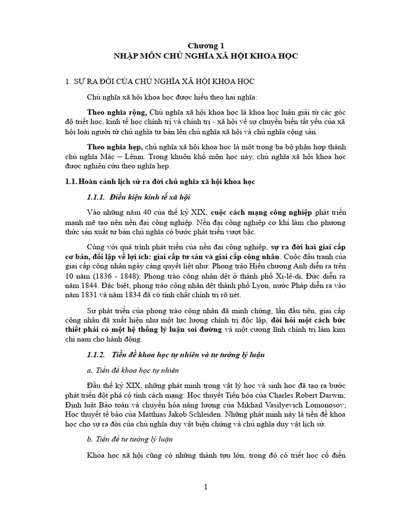 Bai Giang Chu Nghia Xa Hoi Khoa Hoc Tom Tat - Compress | PDF