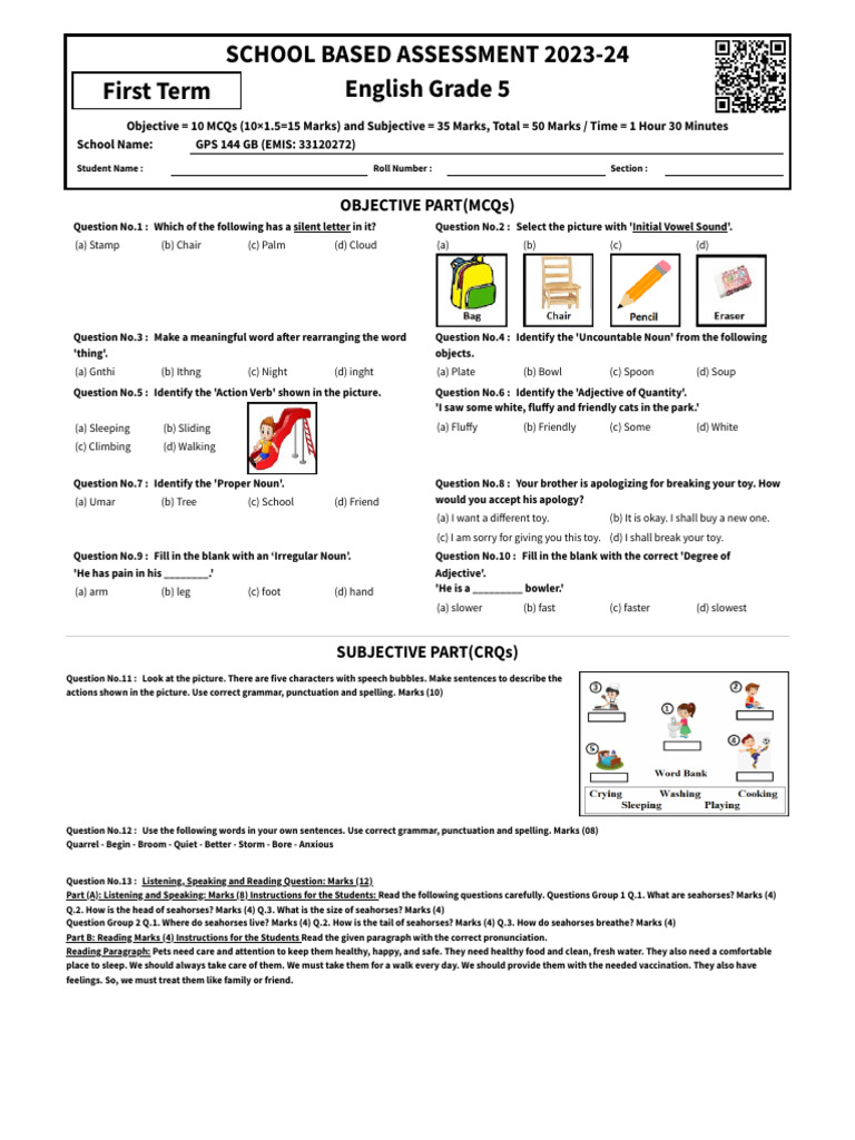 English Class 5 | PDF | English Language | Noun