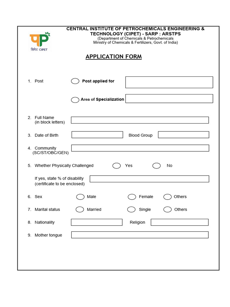 Application Form | PDF