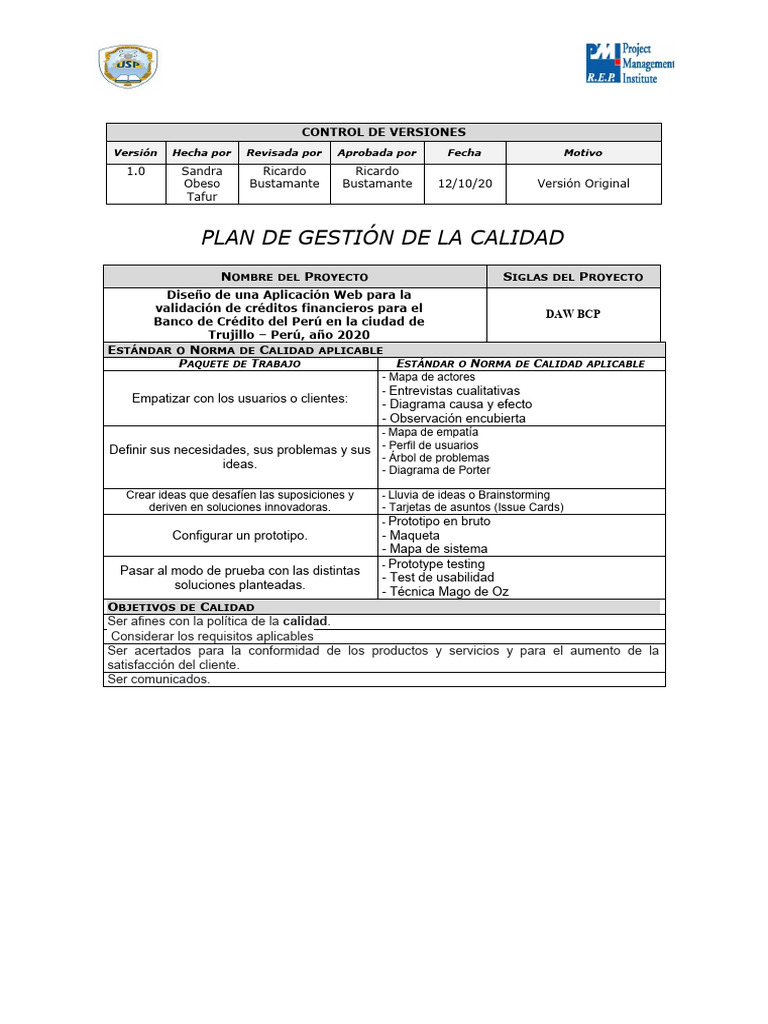E21 - Formato - Plan - Gestión - Calidad Terminado | Descargar gratis ...