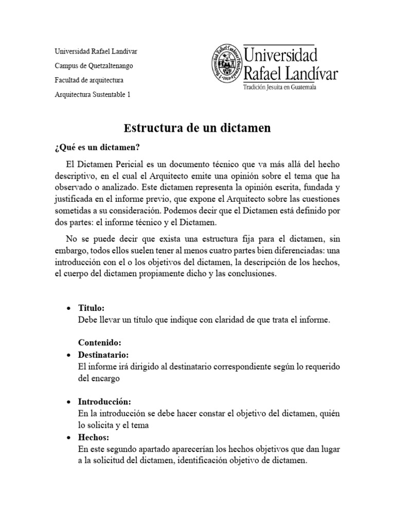 Estructura de Un Dictamen | PDF