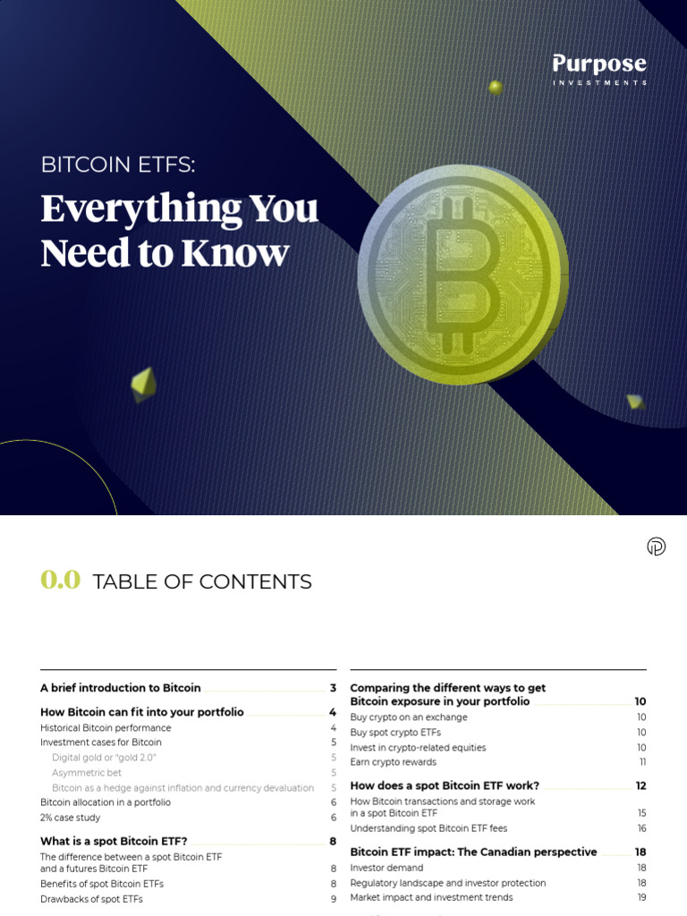 Bitcoin ETFs: A Comprehensive Guide | PDF | Exchange Traded Fund ...