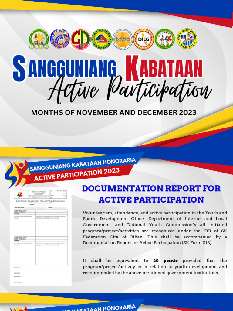 SK Active Participation Report 2023 | PDF | Government