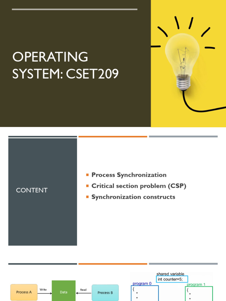 10 - Lect - Process Synchronization | PDF