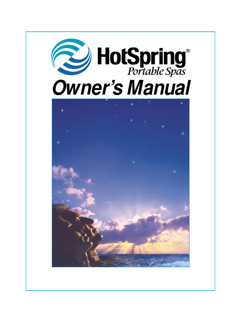 Hot-Spring Spas Owners Manual 2000 | Download Free PDF | Hyperthermia ...