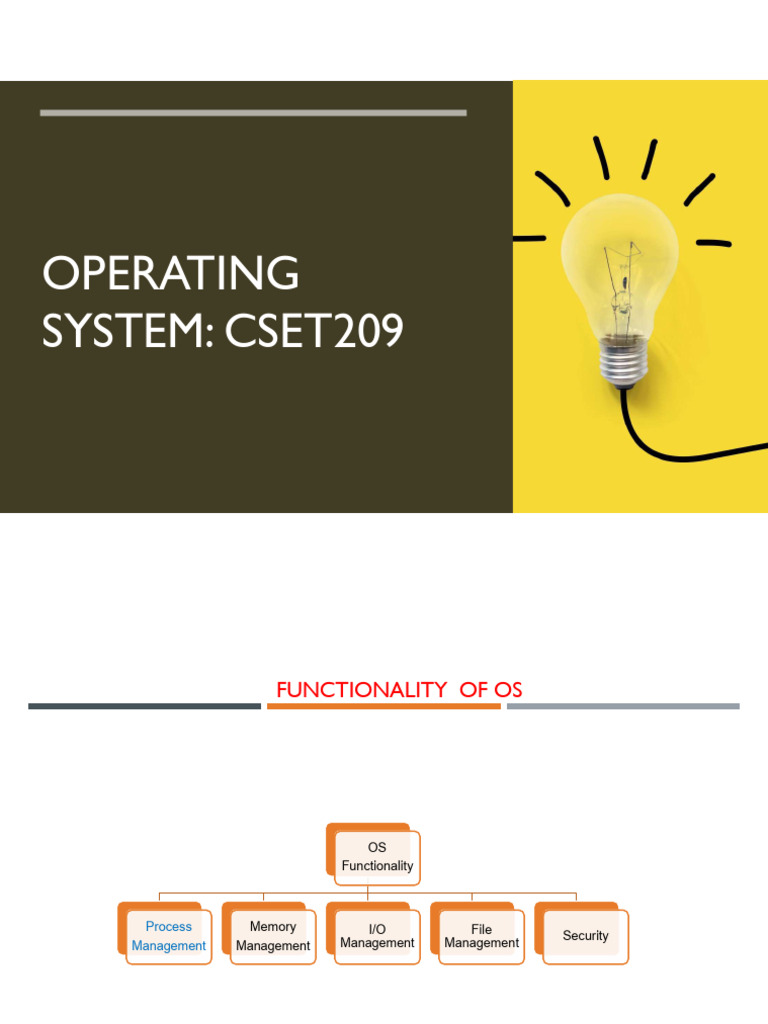 Operating System: Cset209 | PDF | Process (Computing) | Thread (Computing)