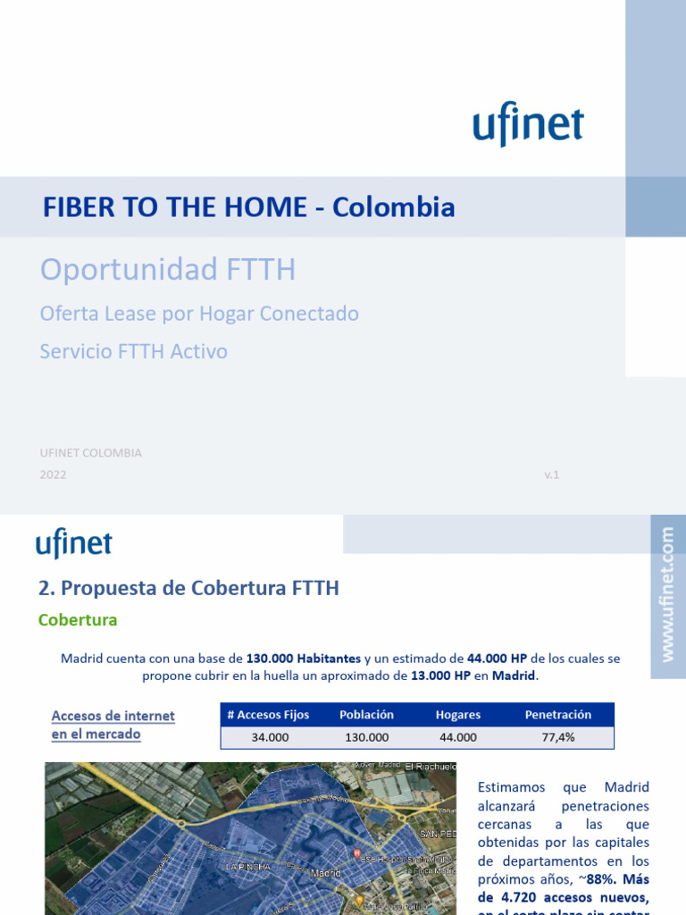 Ufinet Red FTTH Colombia - Novatel - Activo - SinDROP&ONT - v2022 - Madrid - V3 | PDF | Acuerdo ...