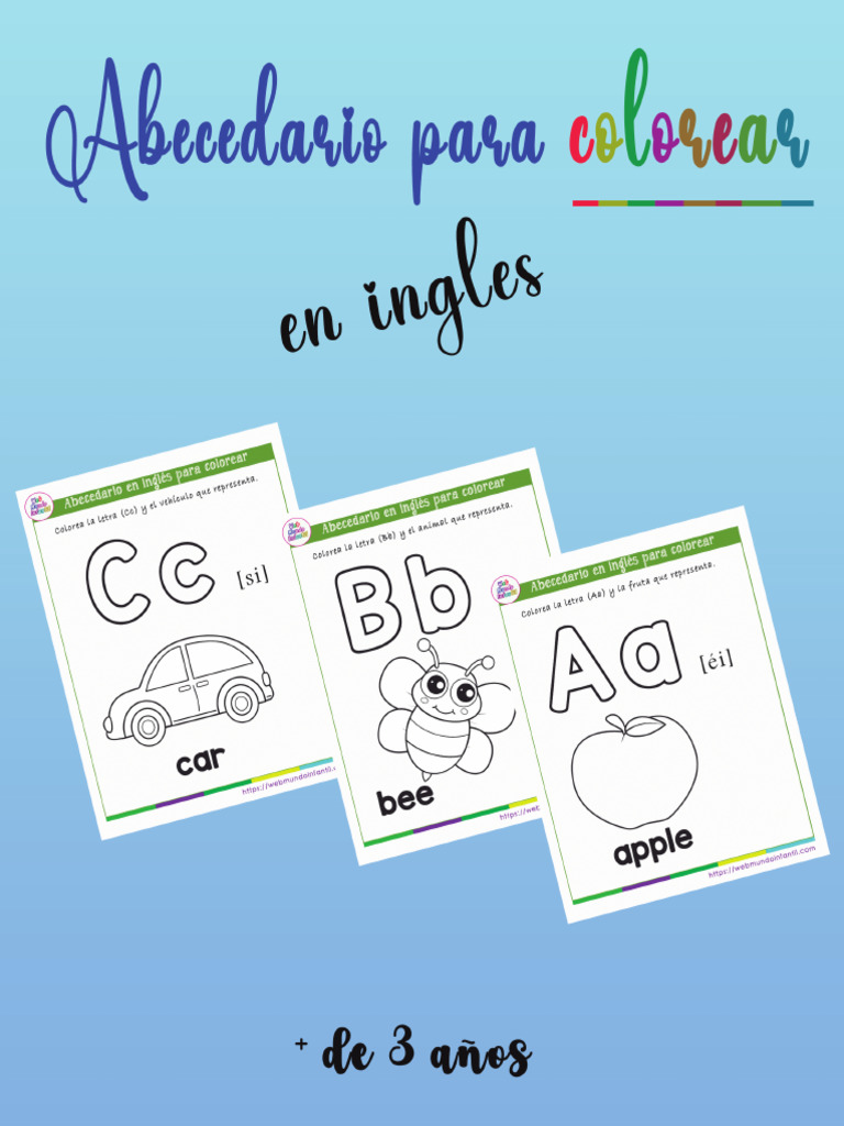 Abecedario en Ingles Colorear Divertido | PDF