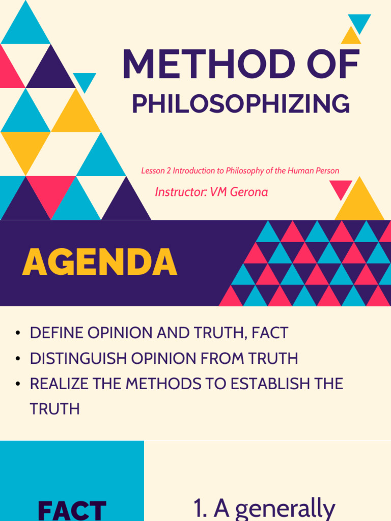 Philo Lesson2 | PDF | Truth | Opinion