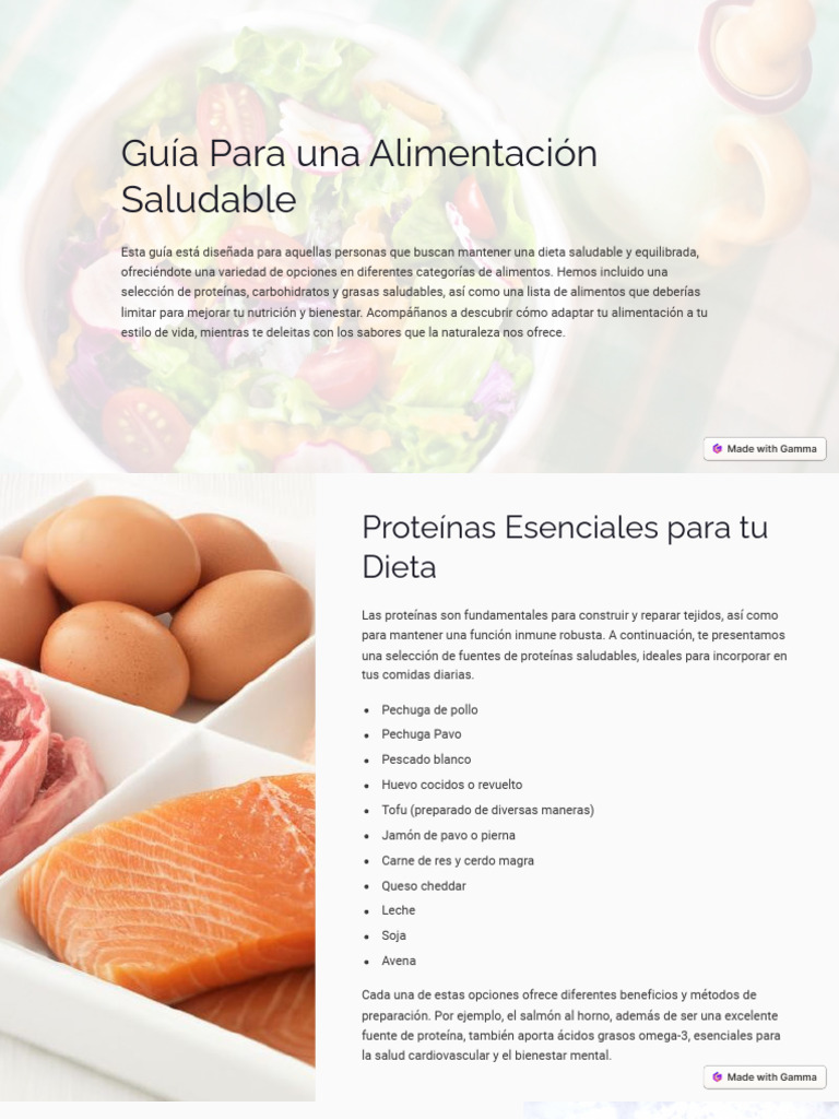 Guia Para Una Alimentacion Saludable Pdf Alimentos Nutrición