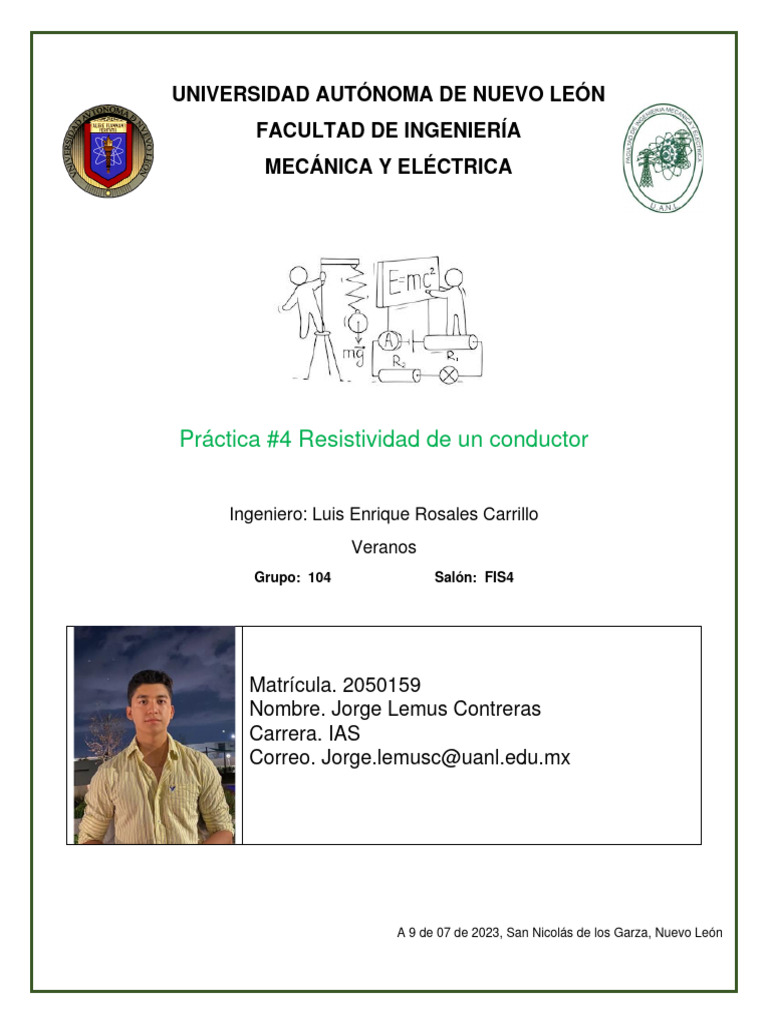 Práctica #4 Resistivad de Un Conductor | Descargar gratis PDF ...