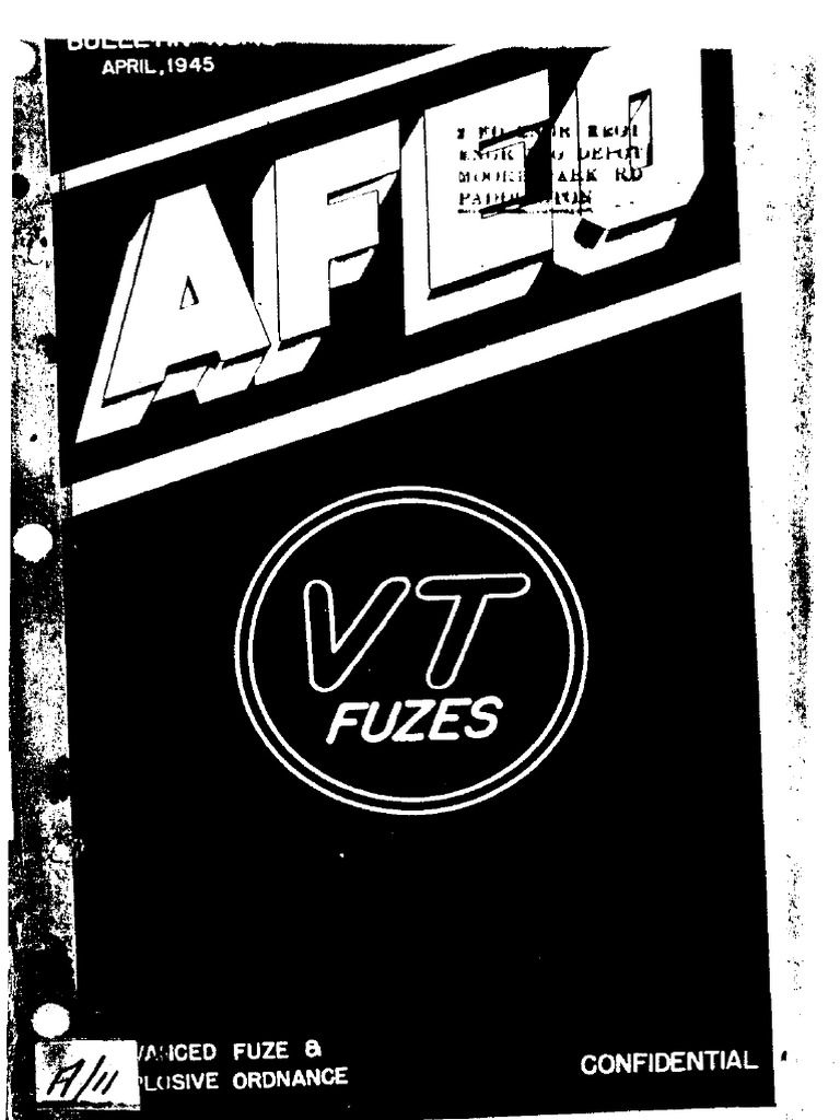 Advanced Fuze and Explosive Ordnance - VT Fuzes | PDF