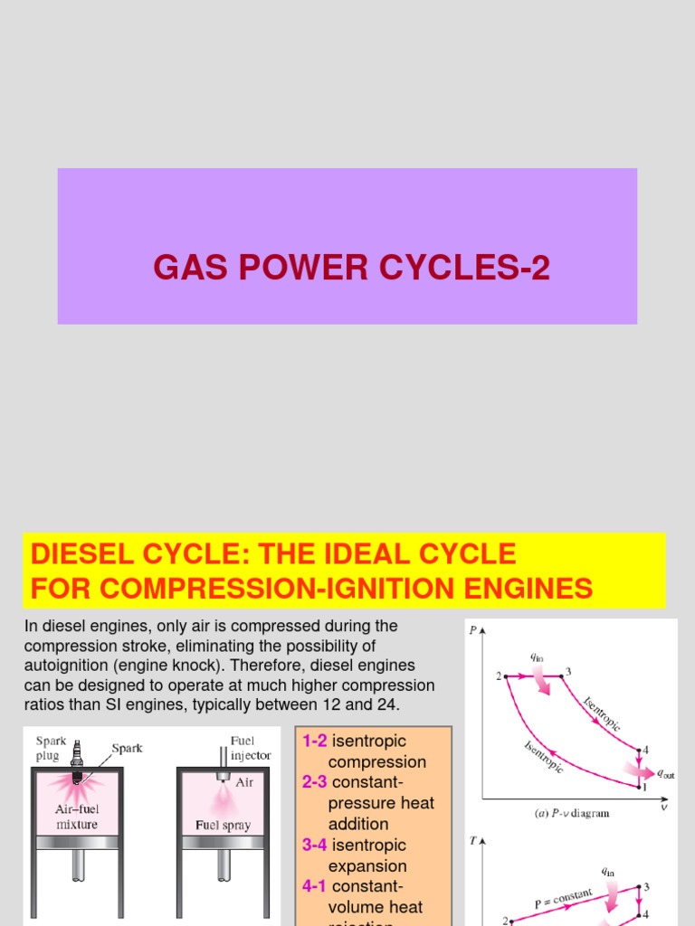 Diesel Cycle Efficiency Analysis | PDF