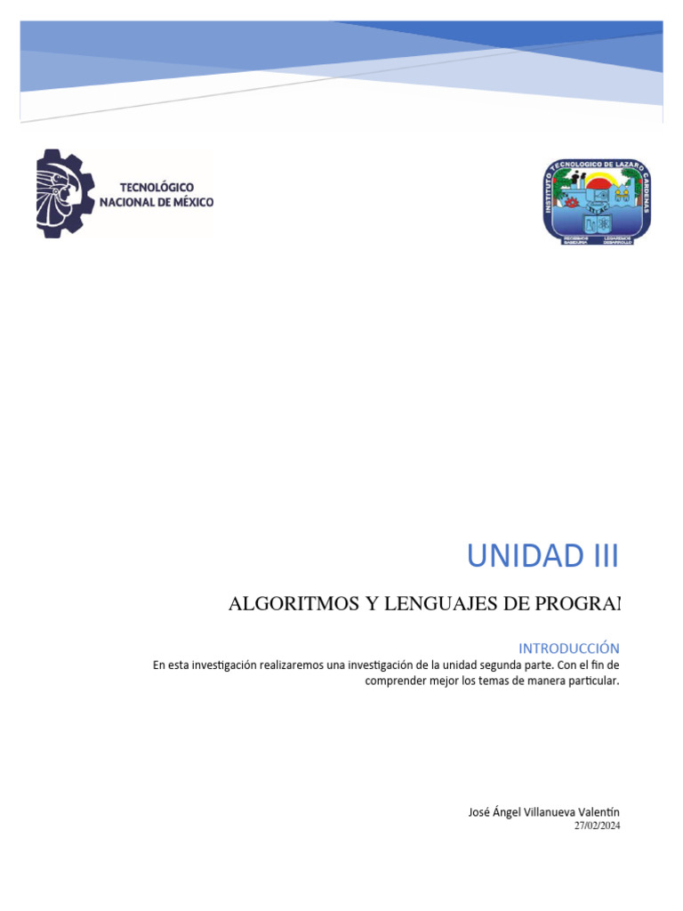 Unidad III | Descargar gratis PDF | Lenguaje de programación | Programación de computadoras